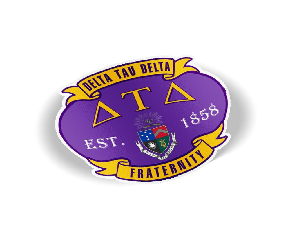 Delta Tau Delta Banner Crest - Shield Decal — GreekU