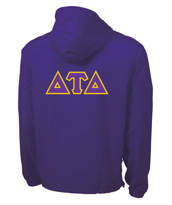 Delta Tau Delta Tackle Twill Lettered Pack N Go Pullover — GreekU