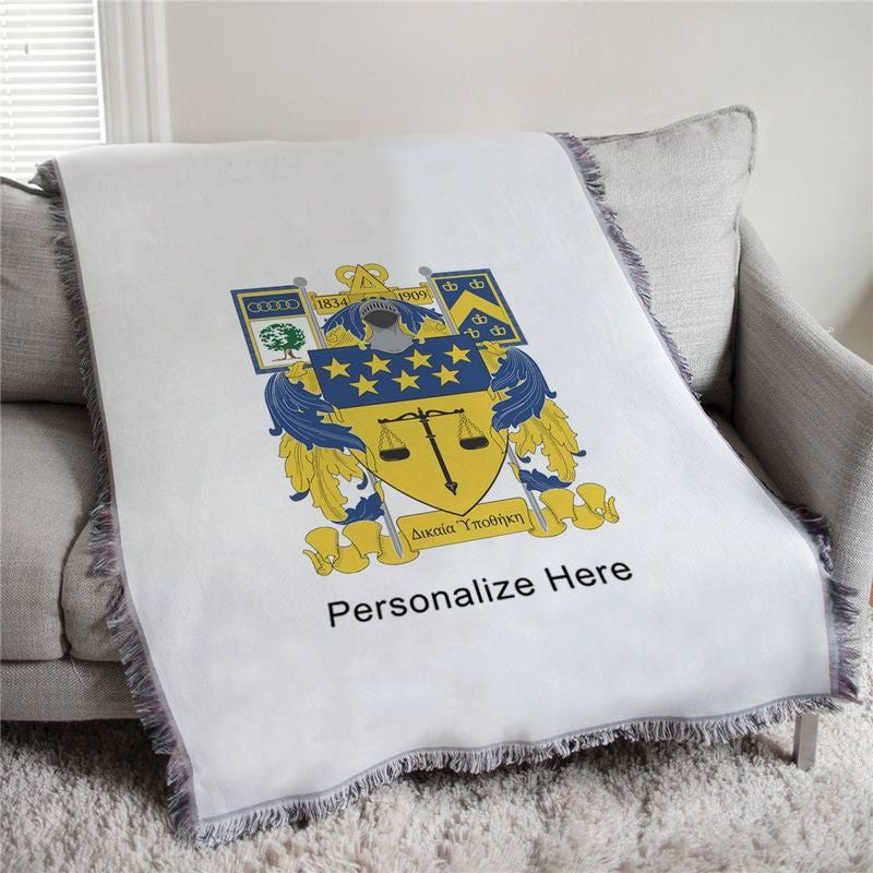 Delta Upsilon Full Color Crest Afghan Blanket Throw — GreekU