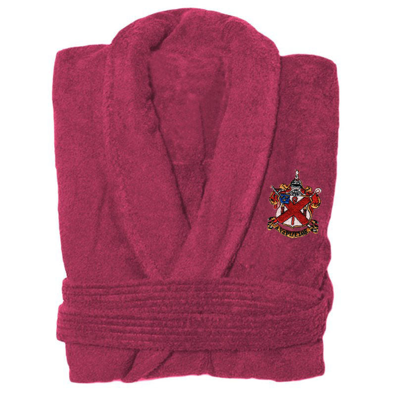 Alpha Chi Rho DISCOUNT-Alpha Chi Rho Crest - Shield Bathrobe — GreekU