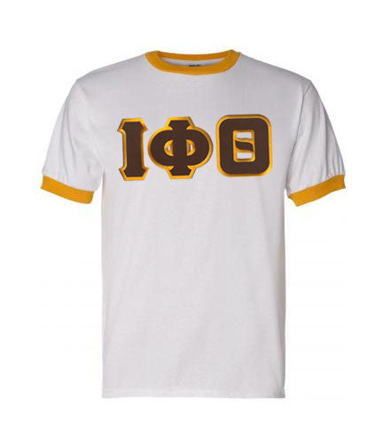 DISCOUNT- Iota Phi Theta Lettered Ringer Shirt — GreekU