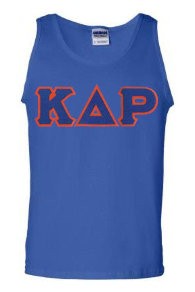 DISCOUNT- Kappa Delta Rho Lettered Tank Top — GreekU