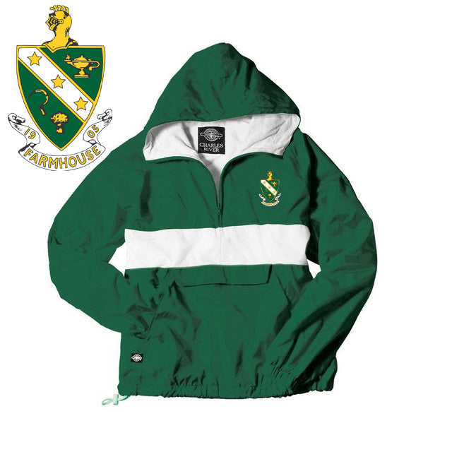 FarmHouse Fraternity Crest - Shield Anorak Pullover — GreekU