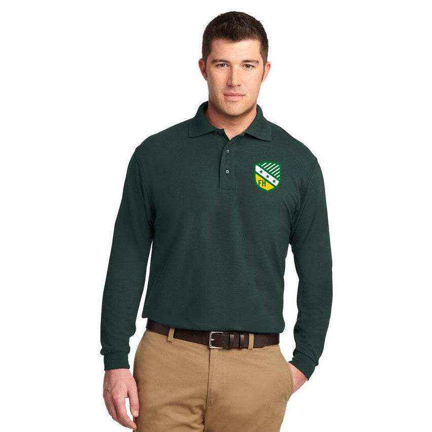 DISCOUNT-FarmHouse Fraternity Crest - Shield Emblem Long Sleeve Polo ...