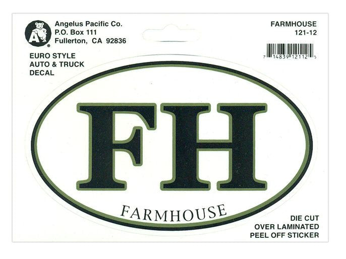 FarmHouse Fraternity Euro Decal Oval Sticker — GreekU