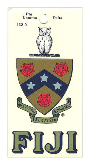 FIJI Fraternity Crest - Shield Decal — GreekU