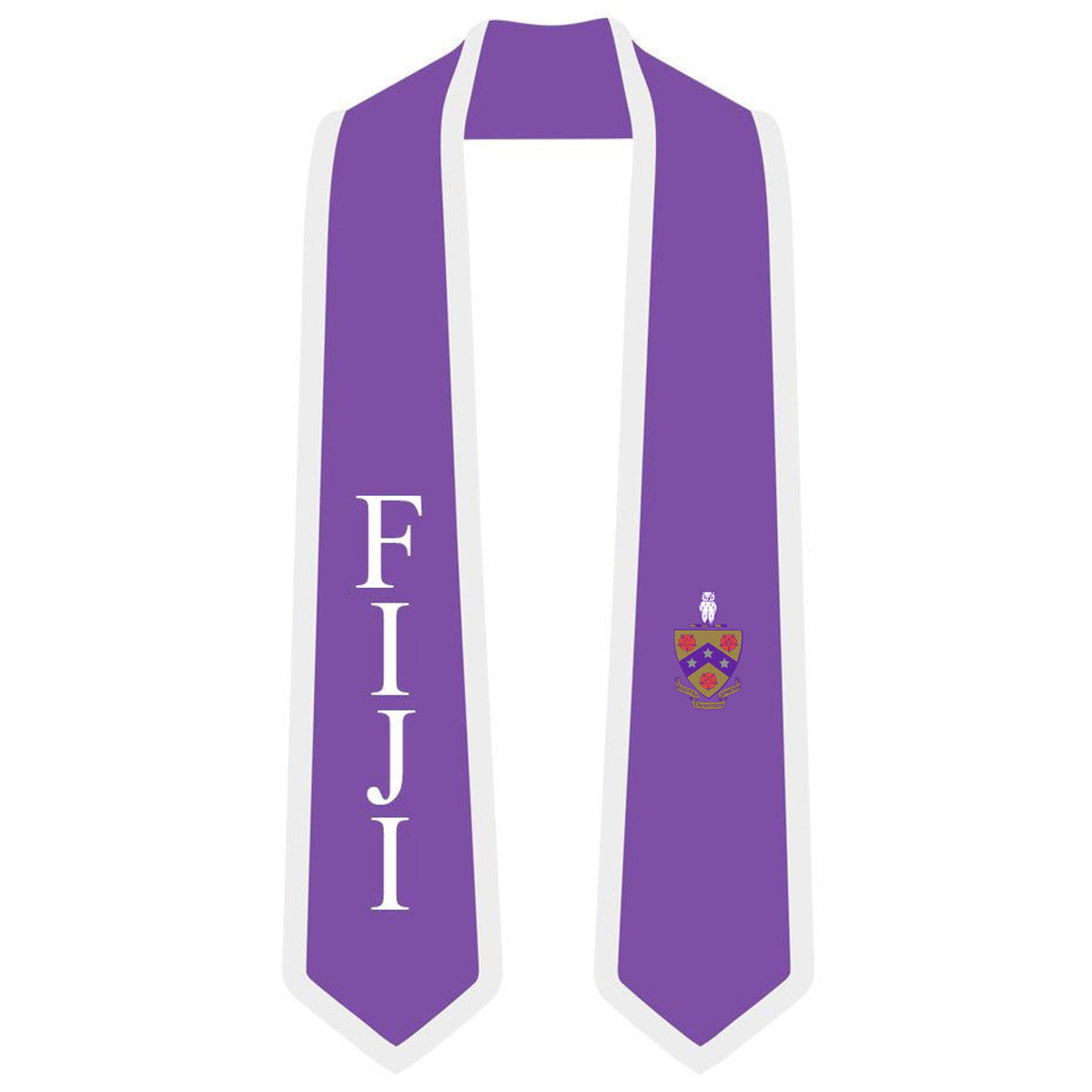 DISCOUNT-FIJI Greek 2 Tone Lettered Graduation Sash Stole — GreekU