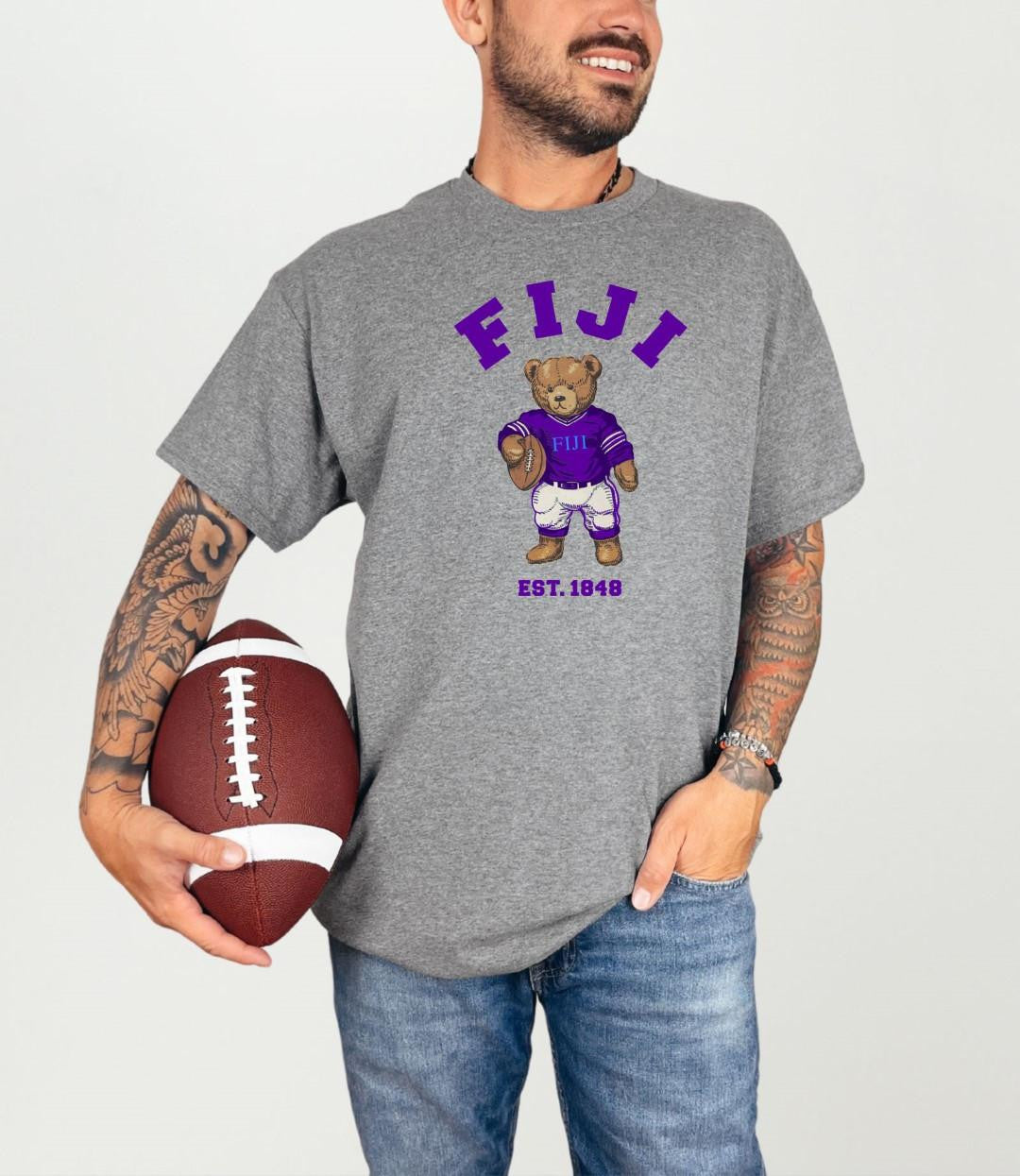 FIJI Teddy Bear Football T-Shirt — GreekU