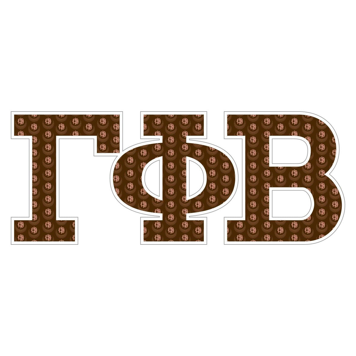 Gamma Phi Beta Mascot Greek Letter Sticker - 2.5" Tall — GreekU