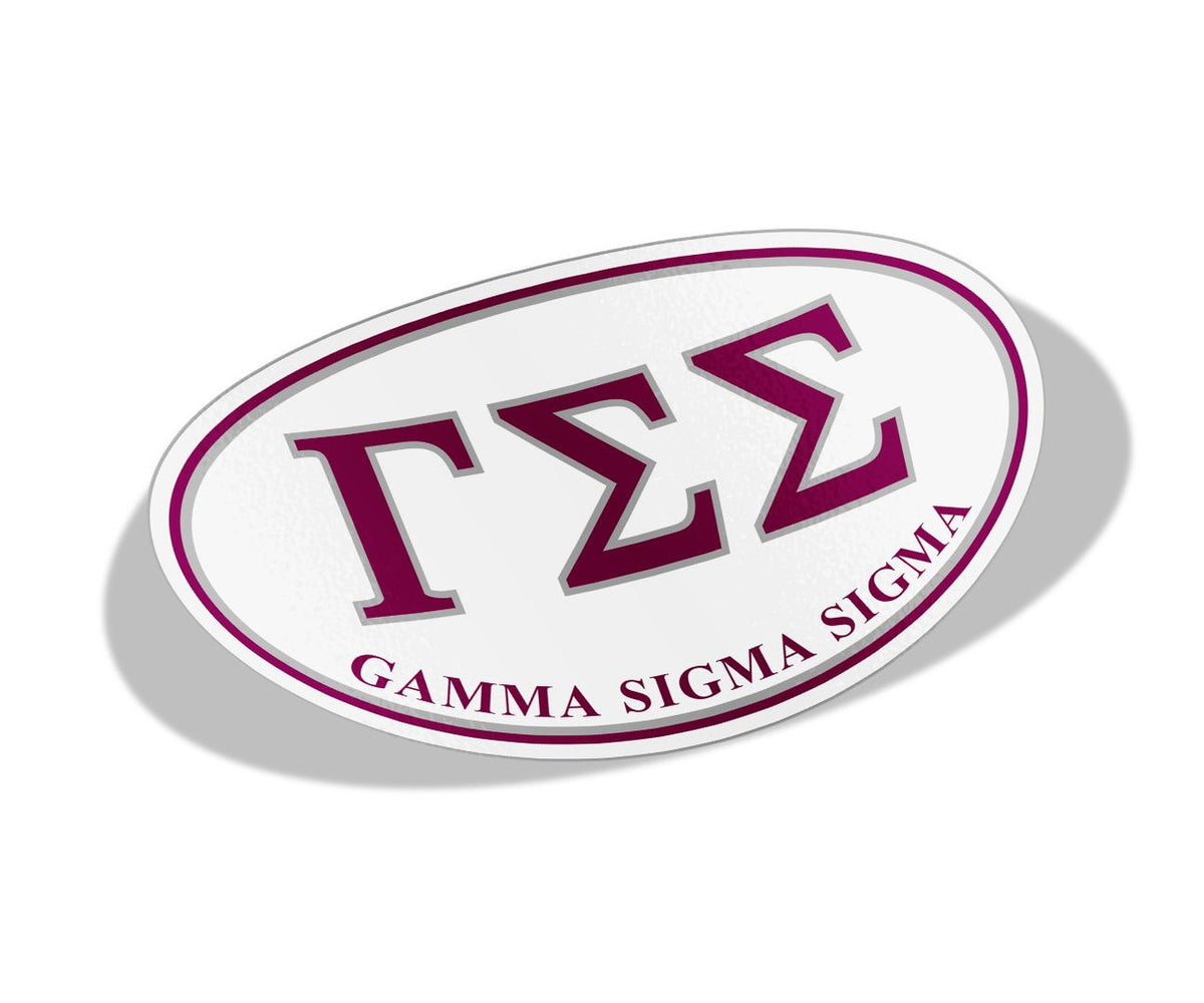 Gamma Sigma Sigma Gamma Sigma Sigma Greek Letter Oval Decal — GreekU