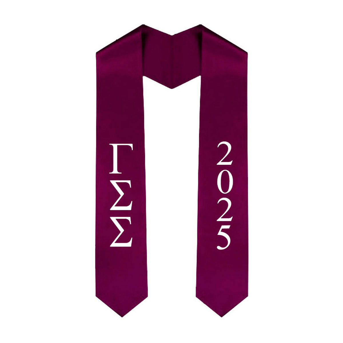 Gamma Sigma Sigma Greek Lettered Graduation Sash Stole With Year - Bes ...