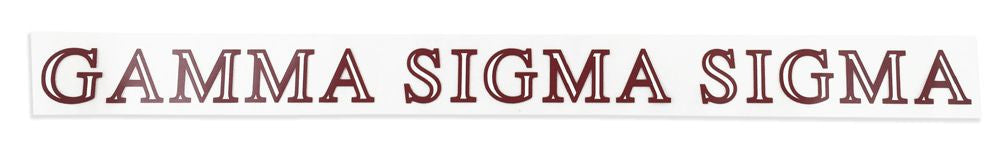 Gamma Sigma Sigma Gamma sigma sigma Long Window Decals Stickers — GreekU