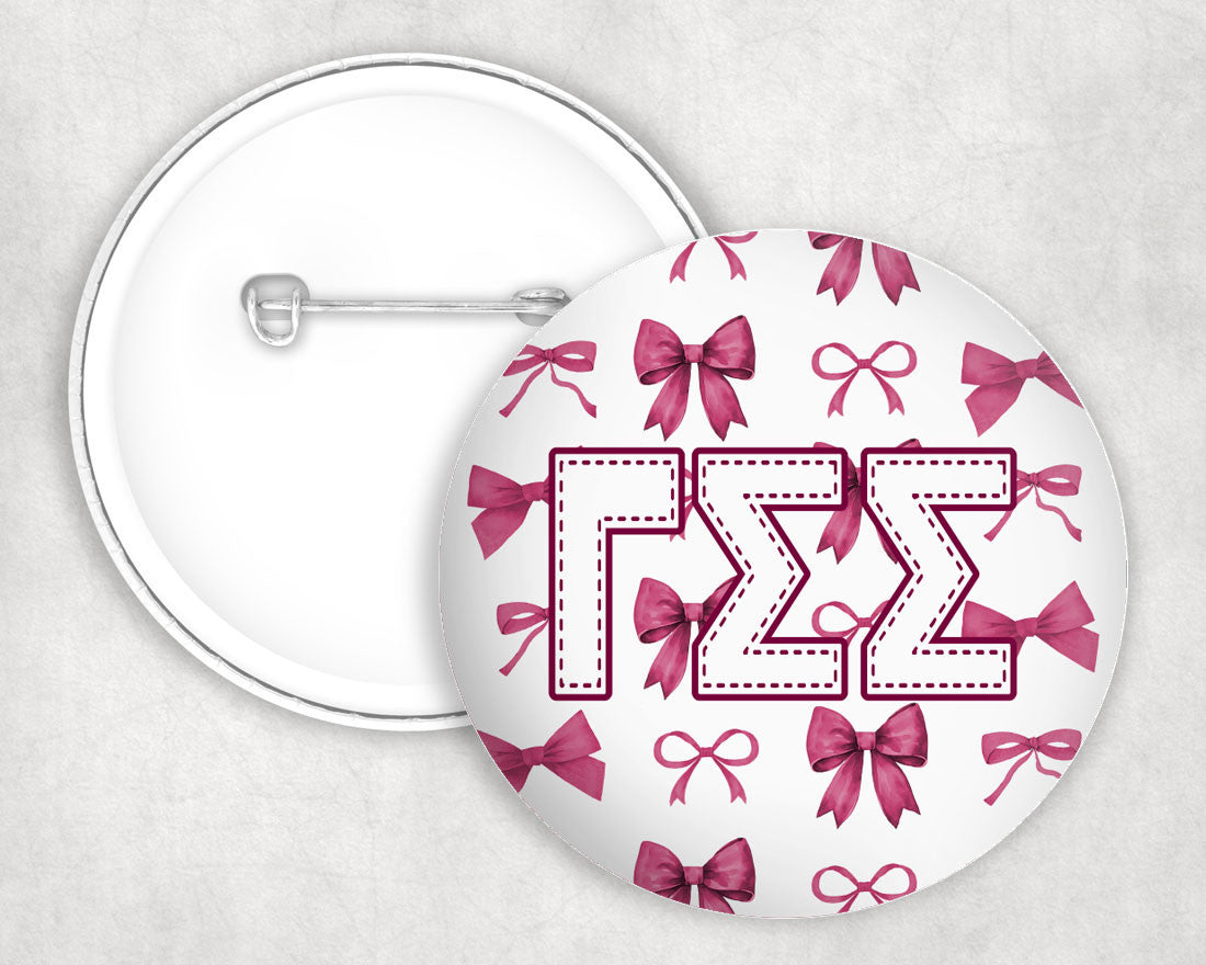 Gamma Sigma Sigma Multi Bows Pin Buttons — GreekU