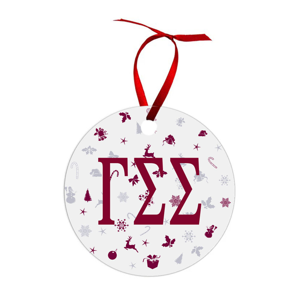 Gamma Sigma Sigma Gamma Sigma Sigma Holiday Cheer Christmas Ornaments ...