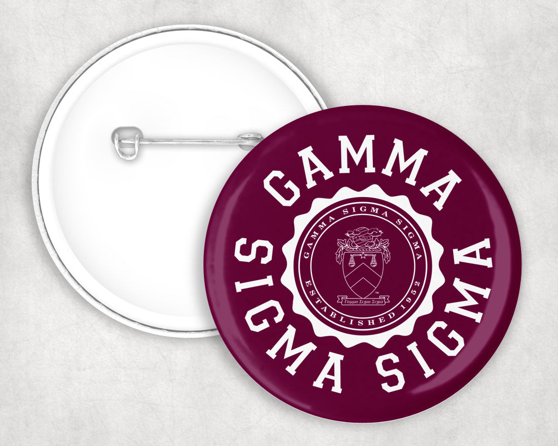Gamma Sigma Sigma Seal Crest Pin Buttons — GreekU