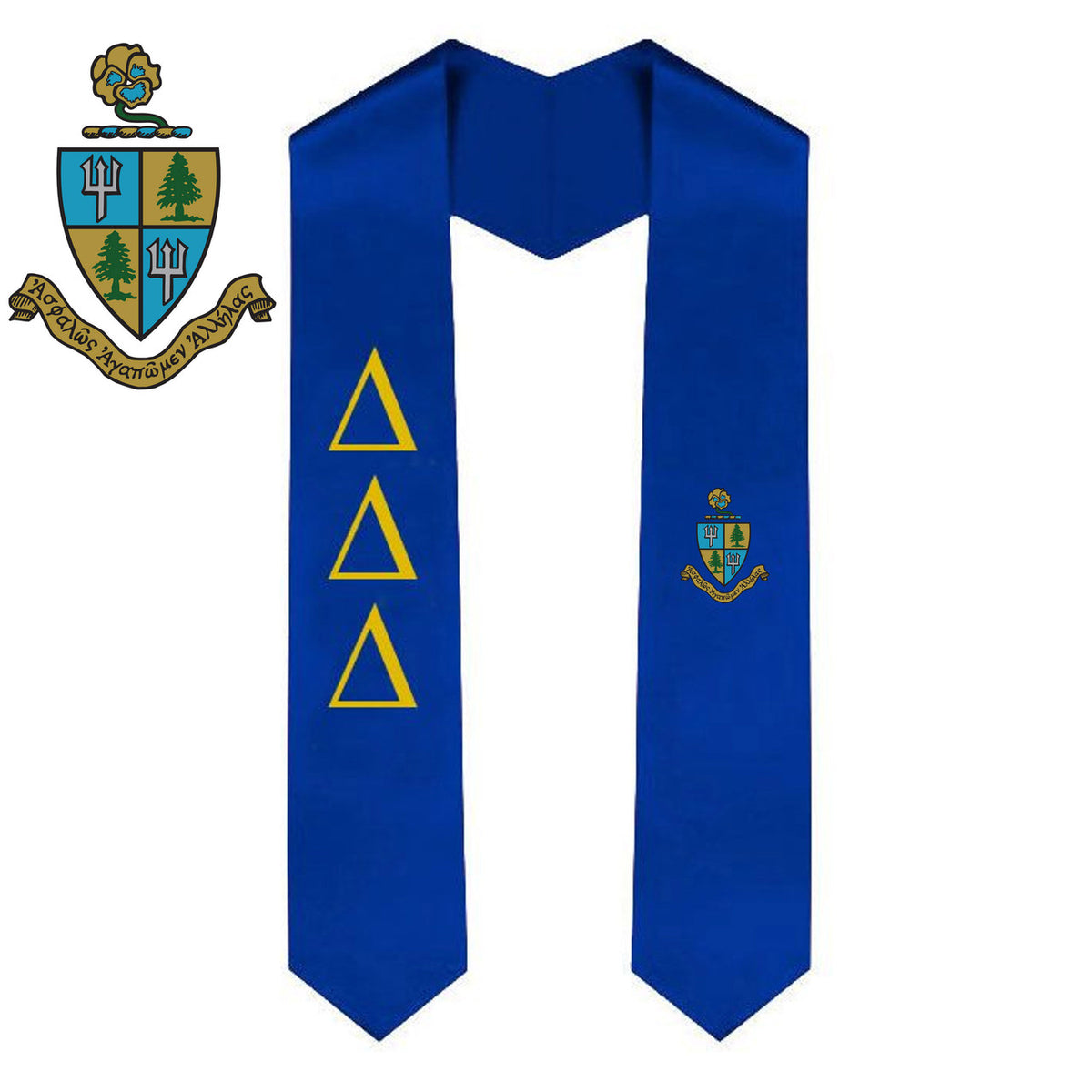 Graduation Stoles Delta Delta Delta Greek Lettered Graduation Sash ...