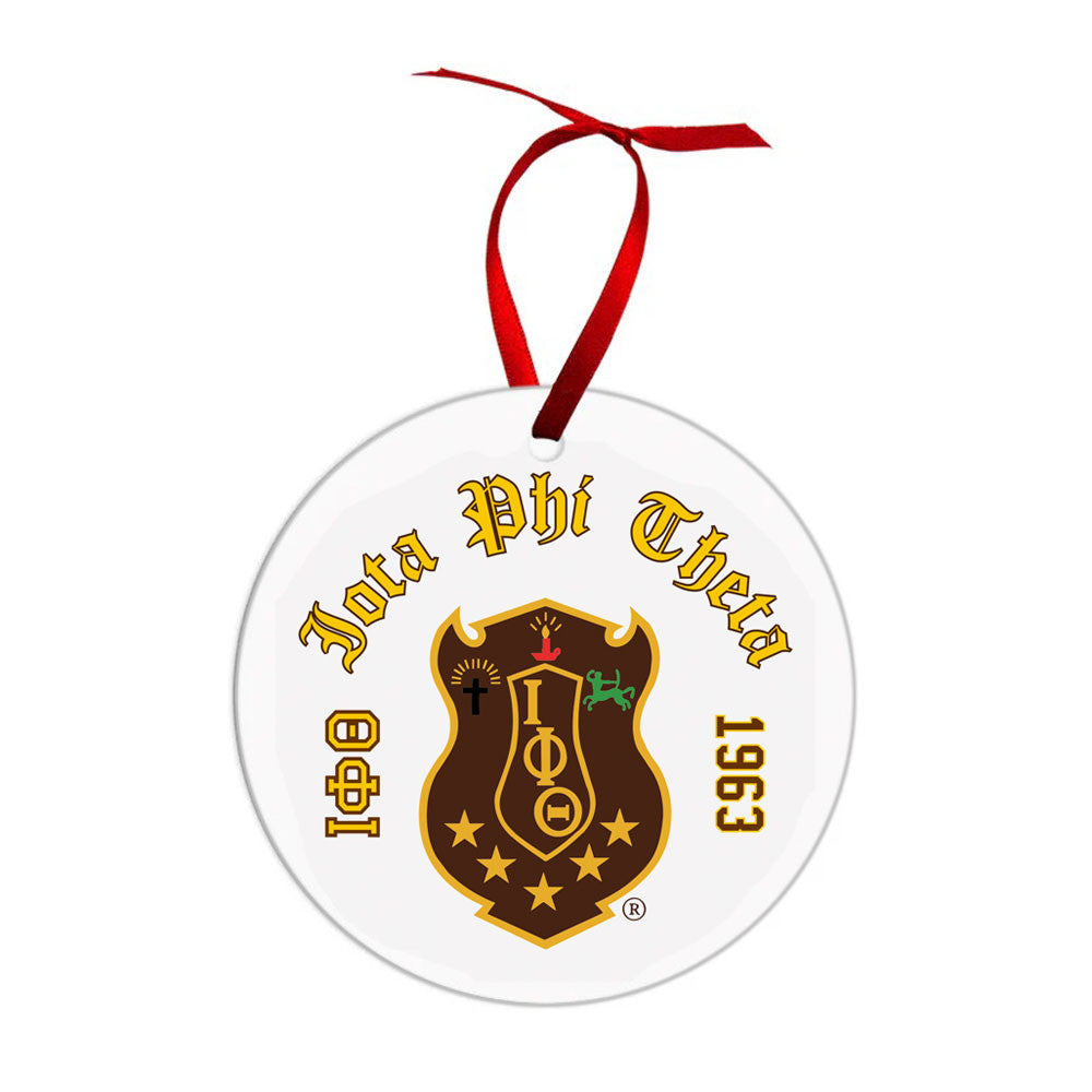 Iota Phi Theta Crest & Year Circle Ornaments — GreekU