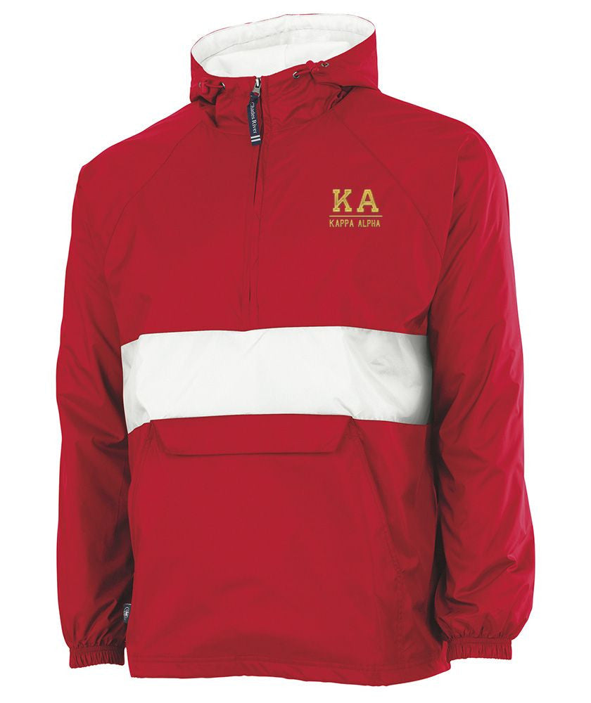 Kappa Alpha Greek Letter Windbreaker Pullovers — GreekU