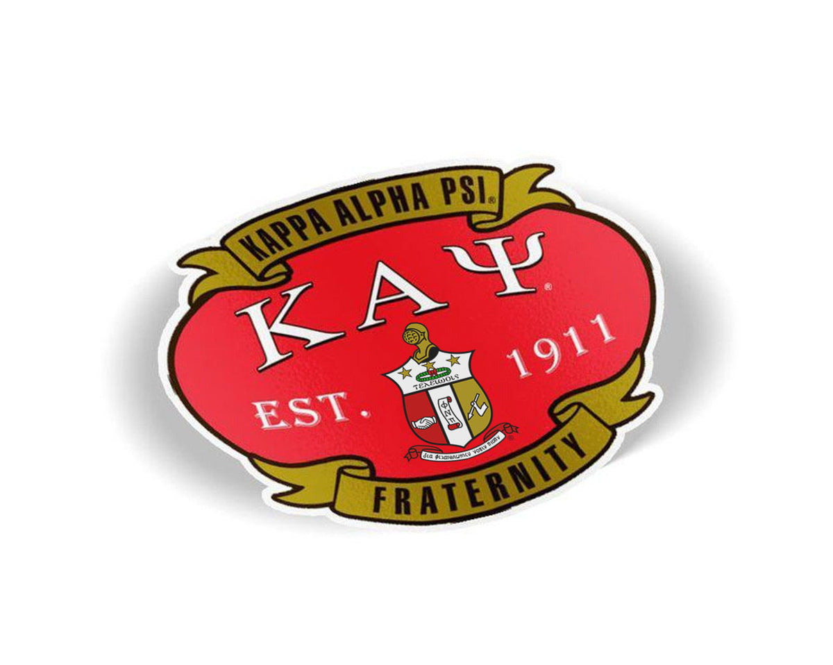 Kappa Alpha Psi Kappa Alpha Psi Banner Crest - Shield Decal — GreekU