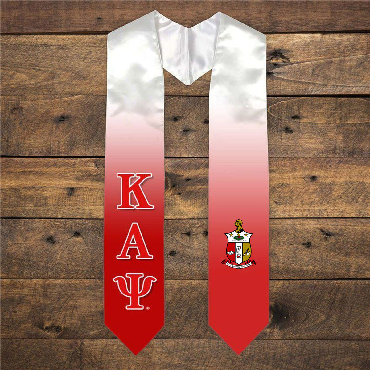 Kappa Alpha Psi Extra Fancy Simple Greek Graduation Stole W Crest — GreekU
