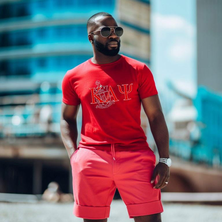 Kappa Alpha Psi Greek Crest Cotton Tee — GreekU