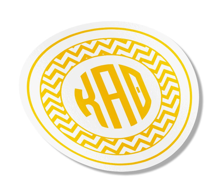 Kappa Alpha Theta Sorority Monogram Bumper Sticker — GreekU