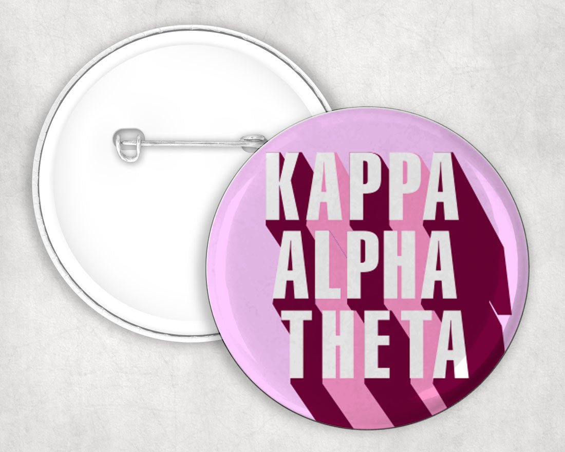 Kappa Alpha Theta 3D Button Pin Buttons — GreekU