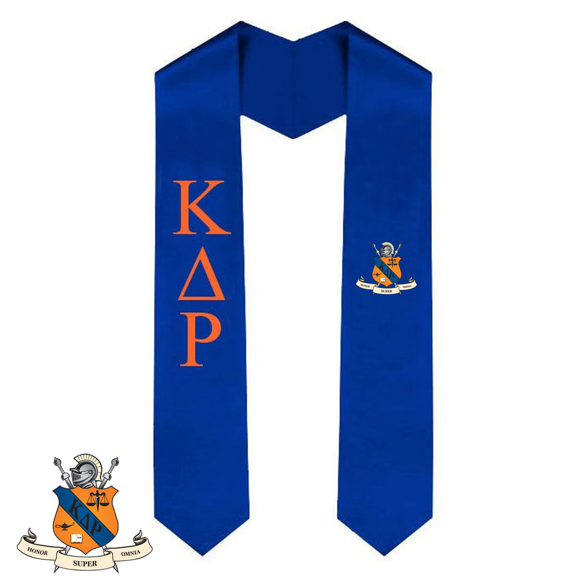 Kappa Delta Rho Greek Lettered Graduation Sash Stole With Crest — GreekU