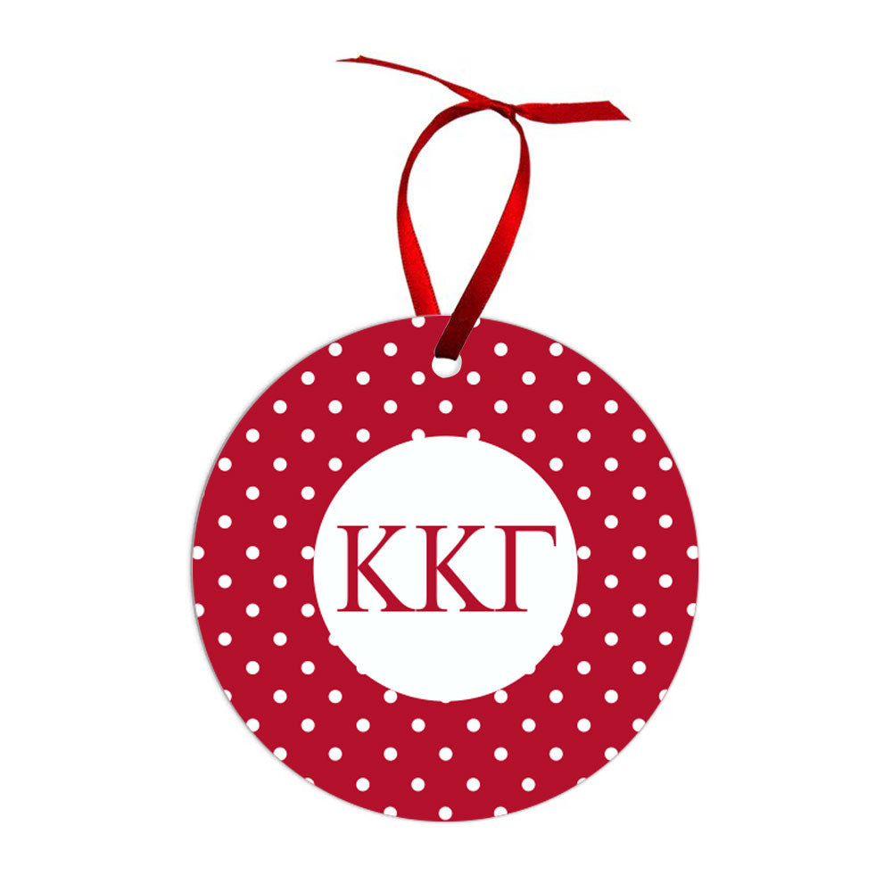Kappa Kappa Gamma Kappa Kappa Gamma Polka Dots Christmas Ornaments — GreekU