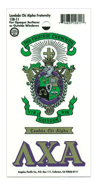 Lambda Chi Alpha Crest - Shield Decal — GreekU