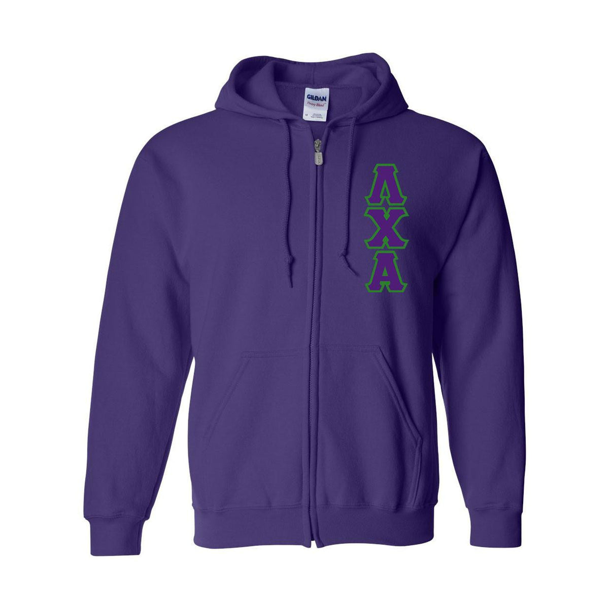 Fraternity Heavy Full Zip Hoodie - 3" Letters — GreekU
