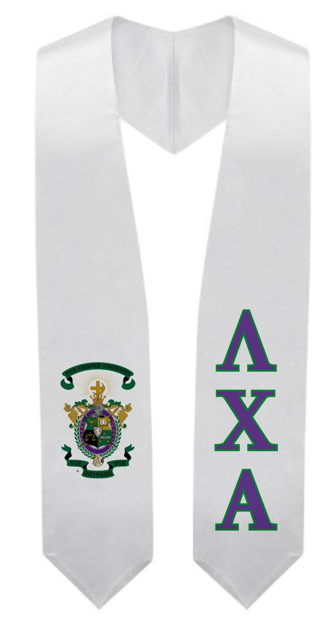 Lambda Chi Alpha Lambda Chi Alpha Super Crest - Shield Graduation Stole — GreekU
