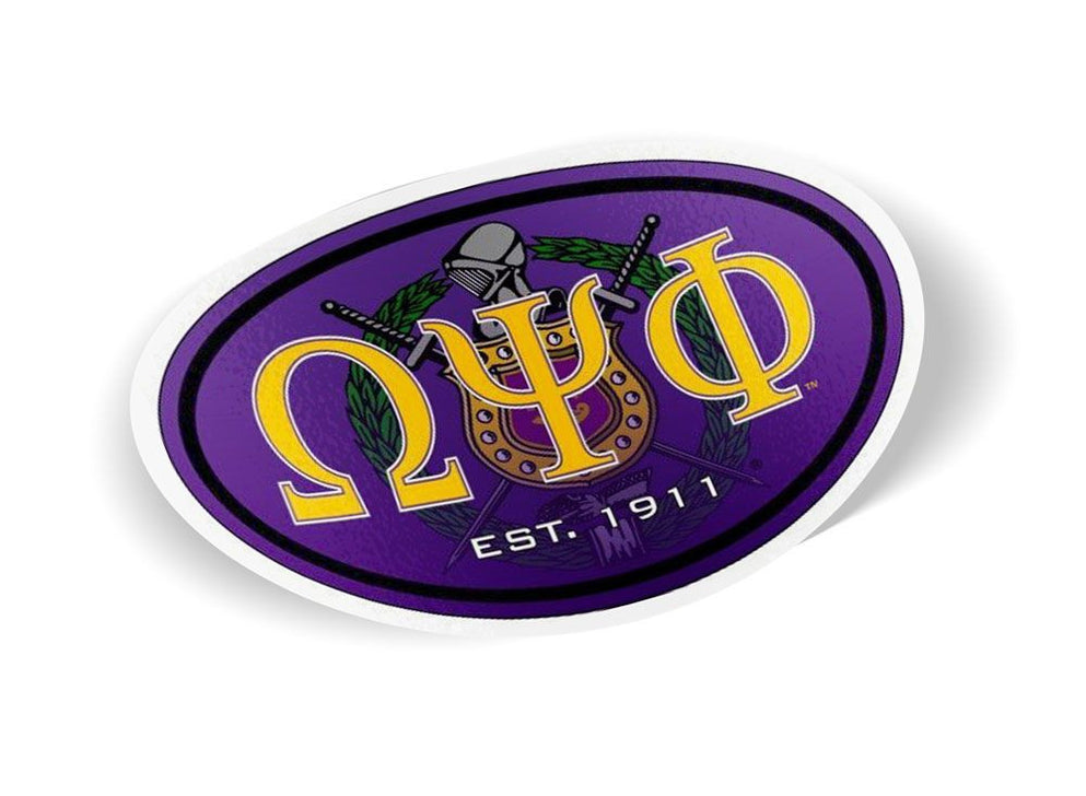 Omega Psi Phi Omega Psi Phi Color Oval Decal — GreekU