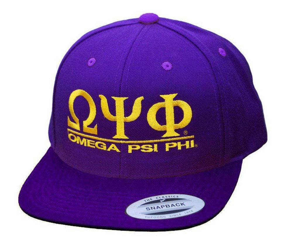Omega Psi Phi Flatbill Snapback Hats Original — GreekU
