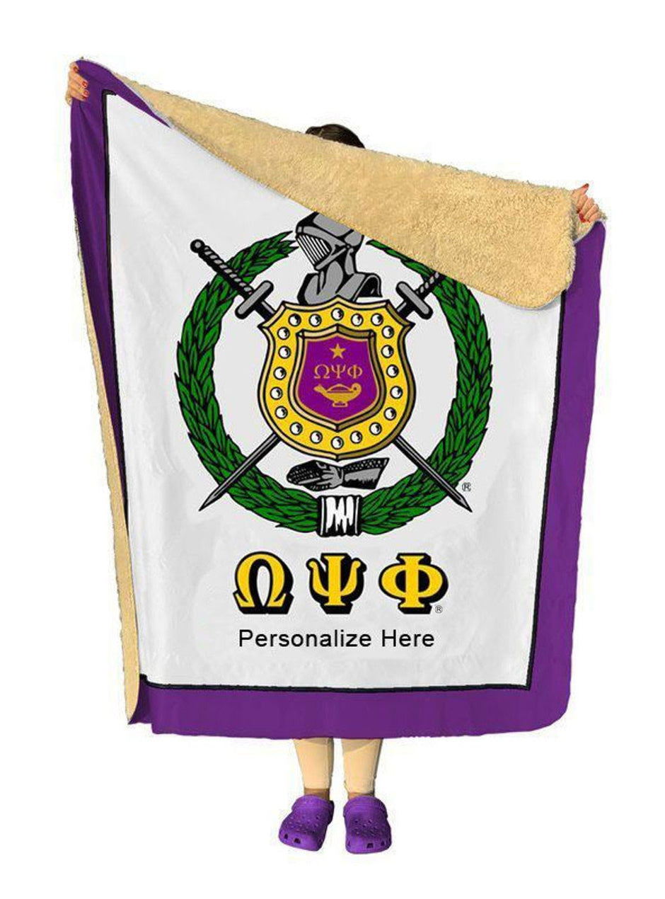 Omega Psi Phi Omega Psi Phi Sherpa Lap Blanket — GreekU