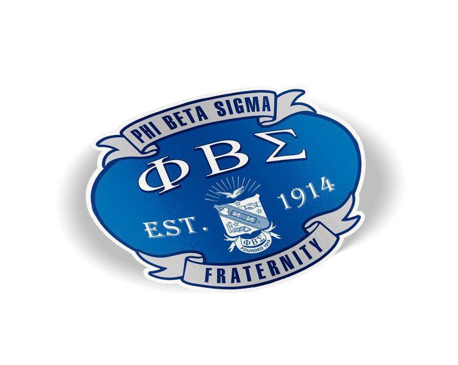 Phi Beta Sigma Banner Crest - Shield Decal — GreekU