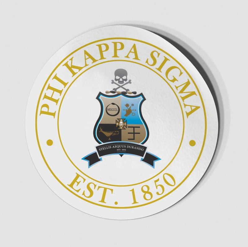 Phi Kappa Sigma Circle Crest - Shield Decal — GreekU