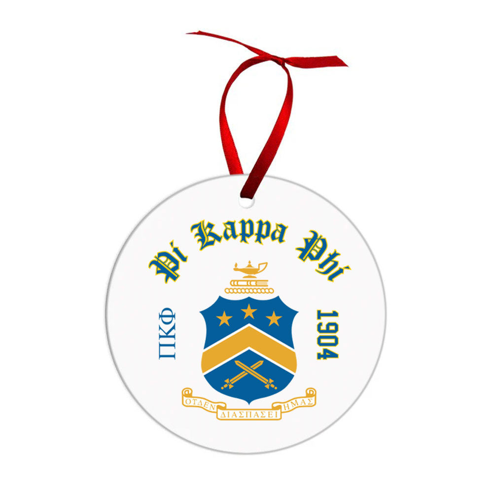 Pi Kappa Phi Pi Kappa Phi Crest & Year Circle Ornaments — GreekU
