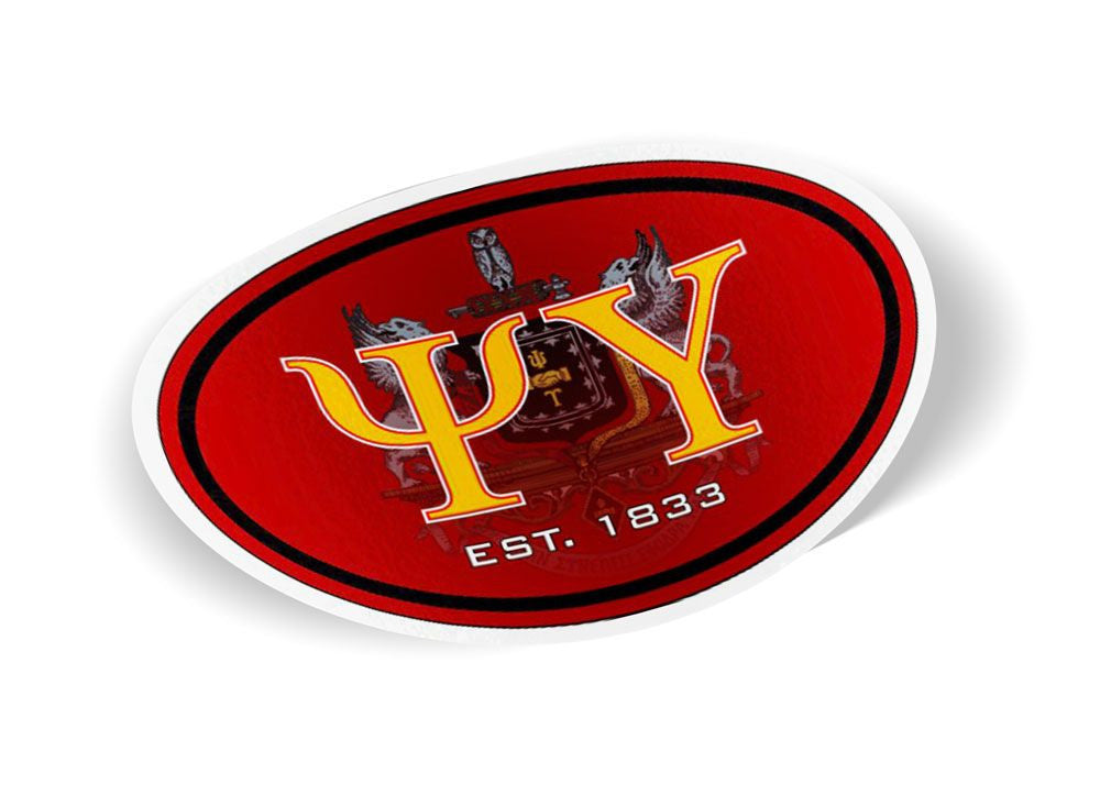Psi Upsilon Color Oval Decal — GreekU