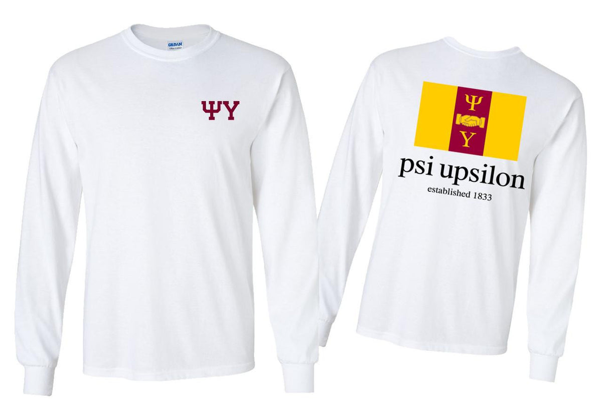 Psi Upsilon Flag Long Sleeve T-Shirt — GreekU