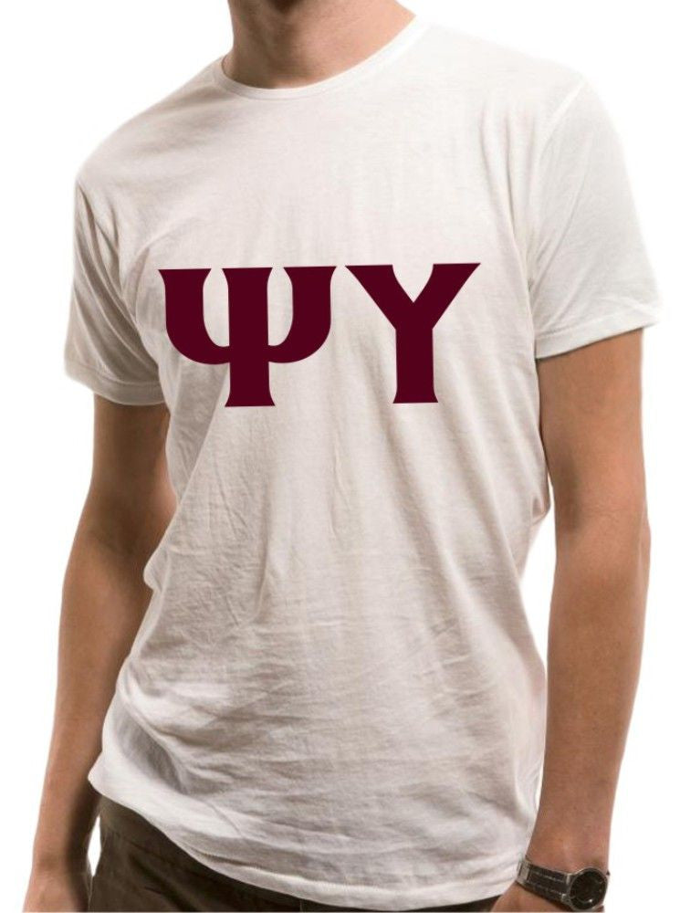 Psi Upsilon Lettered Shirt — GreekU