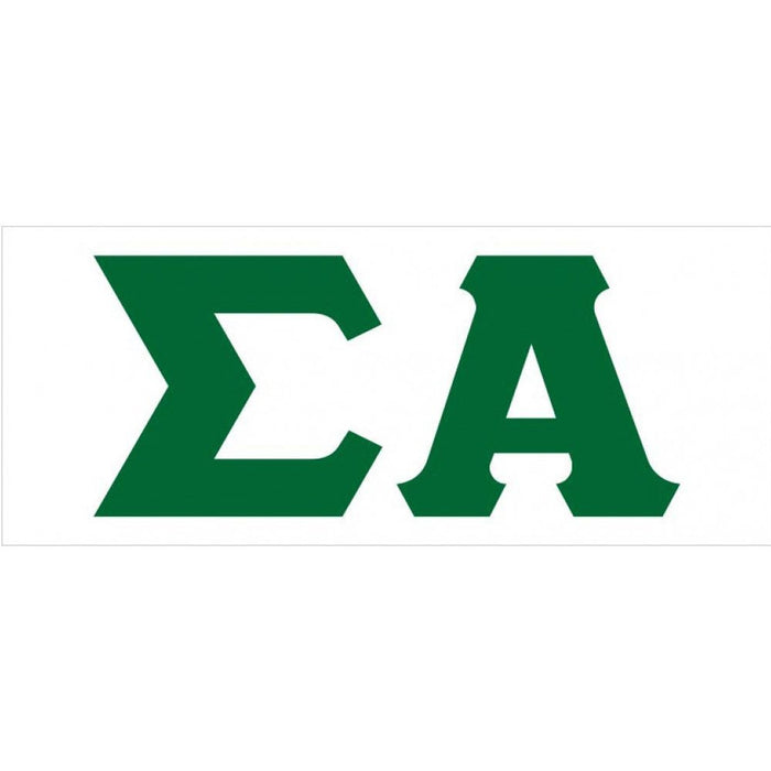 Sigma Alpha Big Greek Letter Window Sticker Decal — GreekU
