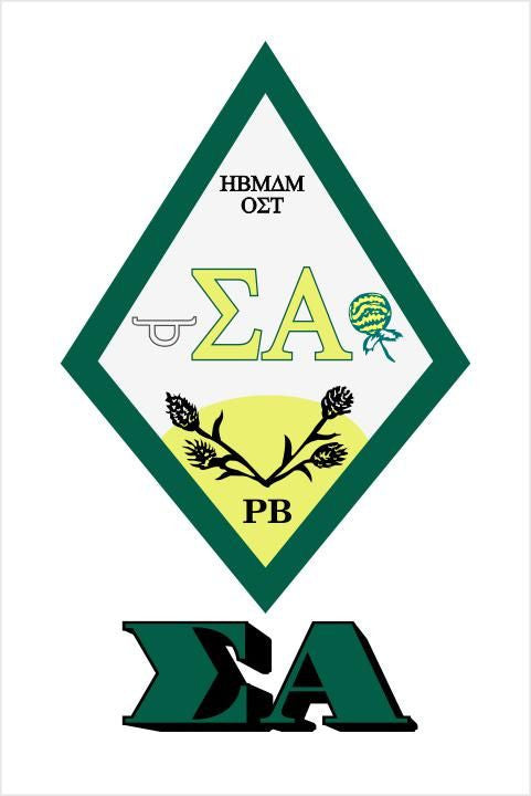 Sigma Alpha Crest - Shield Window Decals Stickers — GreekU
