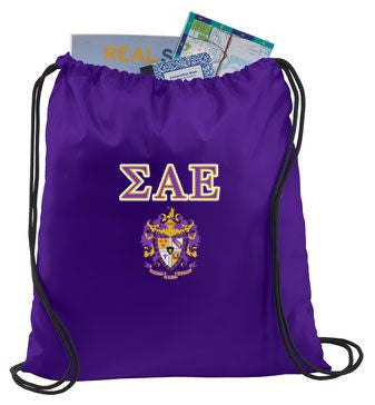 Sigma Alpha Epsilon Crest - Shield Cinch Sack — GreekU