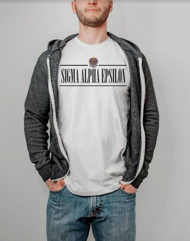 Sigma Alpha Epsilon Line Crest T-shirt — GreekU