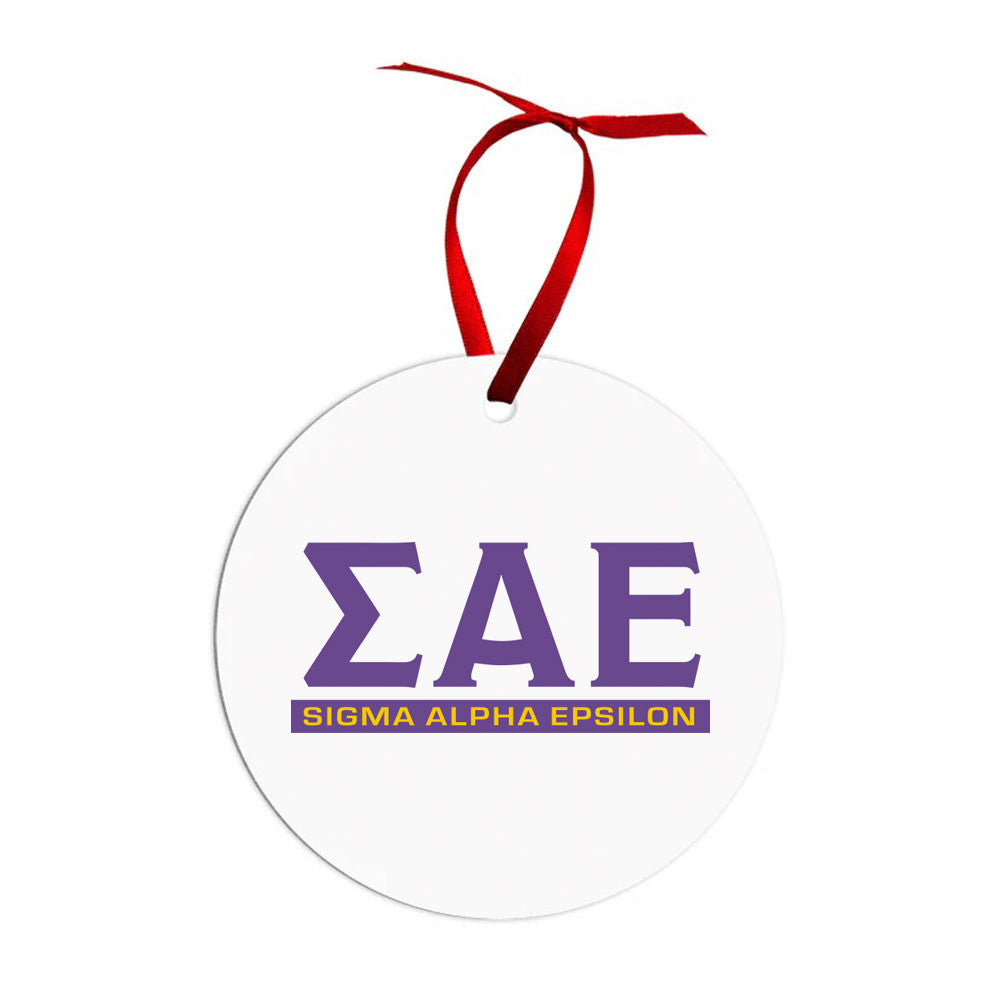 Sigma Alpha Epsilon Classic Circle Ornaments — GreekU