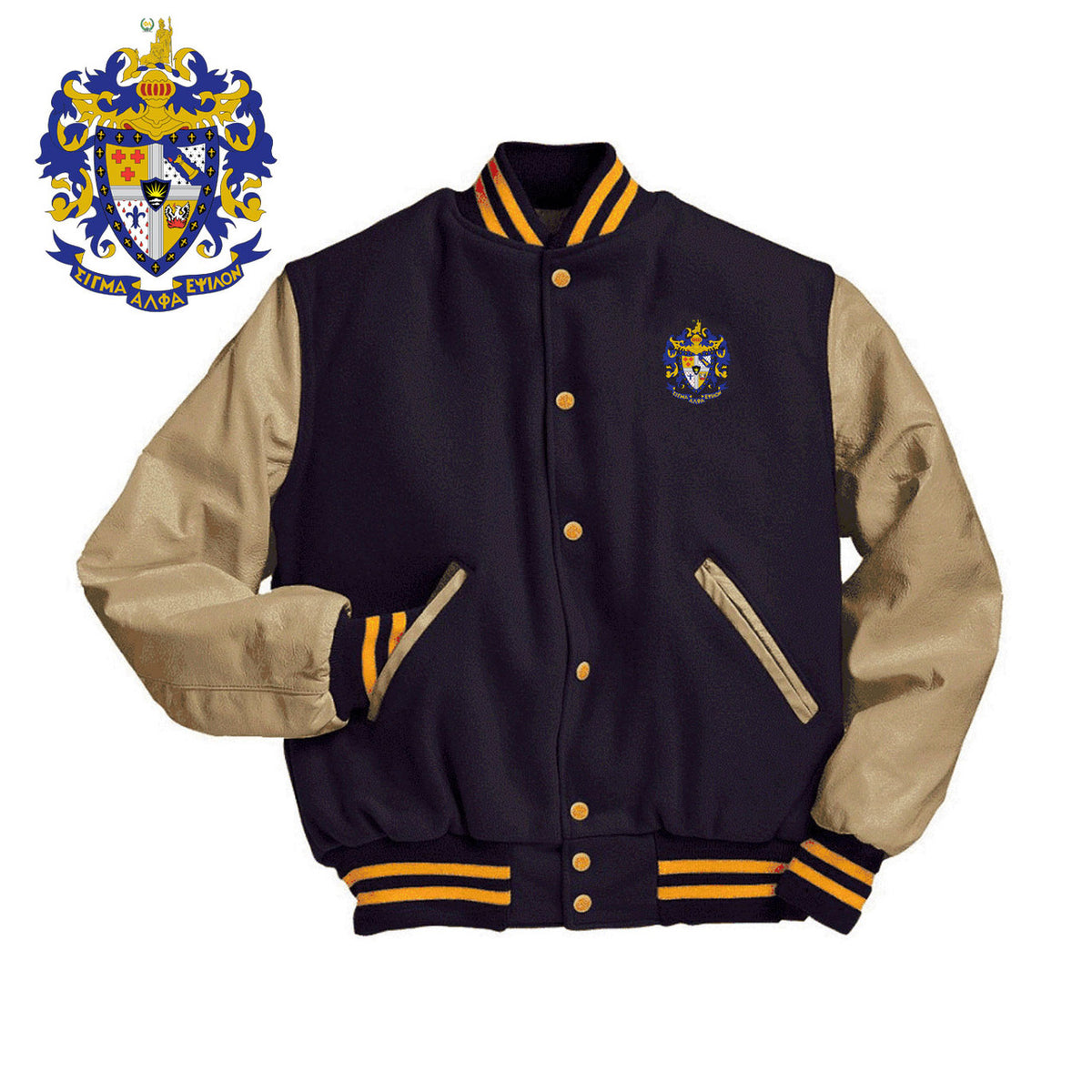 Sigma Alpha Epsilon Varsity Crest - Shield Jacket — GreekU