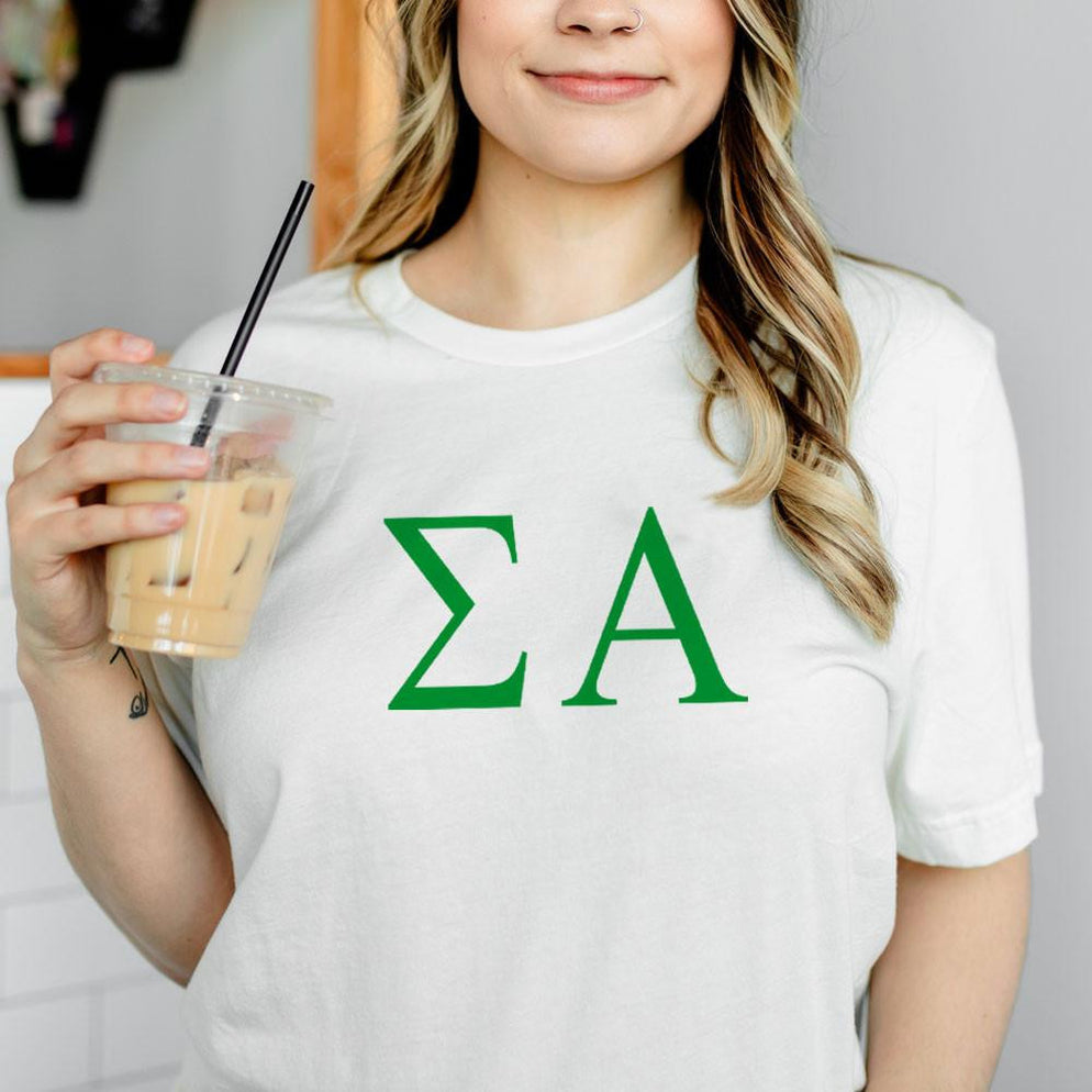 Sigma Alpha Lettered Tees - $24.95! — GreekU
