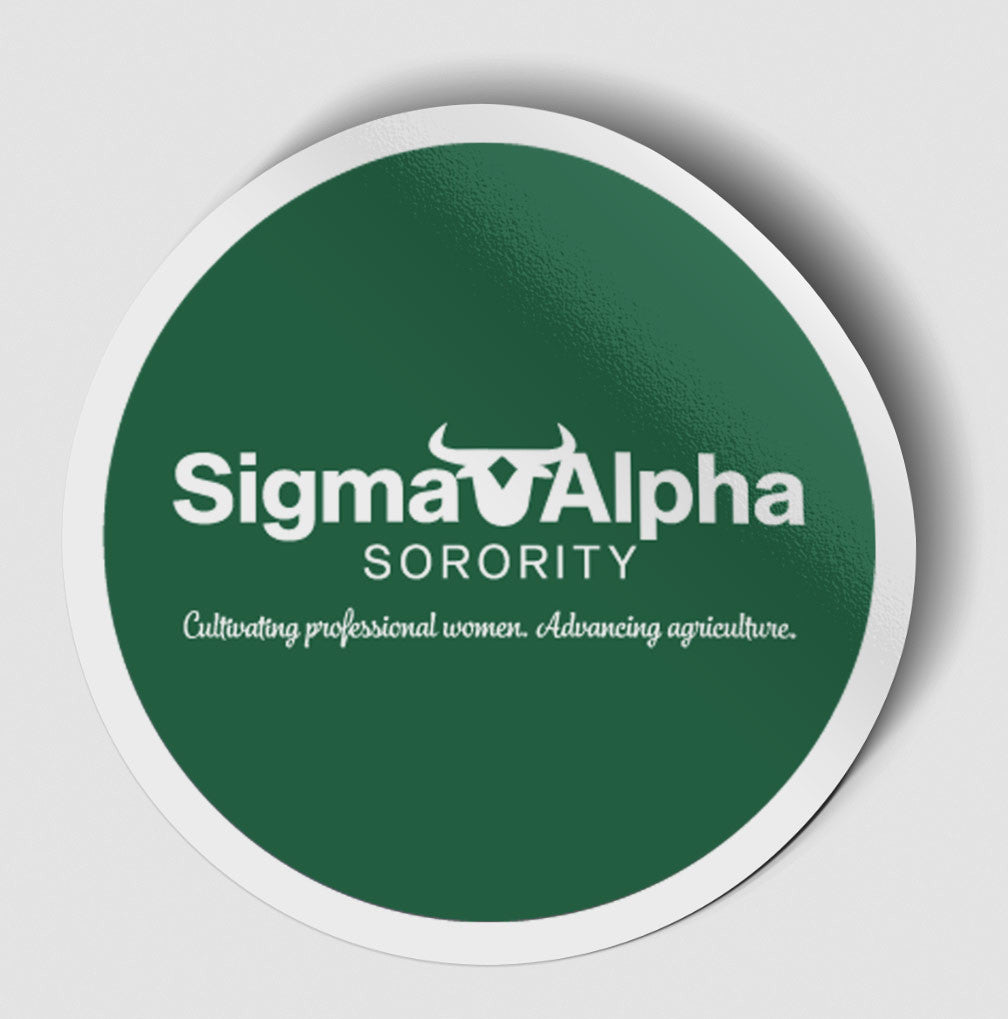 Stickers & Decals Sigma Alpha Logo Round Decal — GreekU