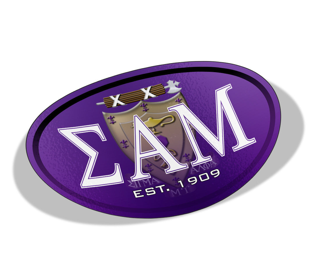 Sigma Alpha Mu Color Oval Decal — GreekU